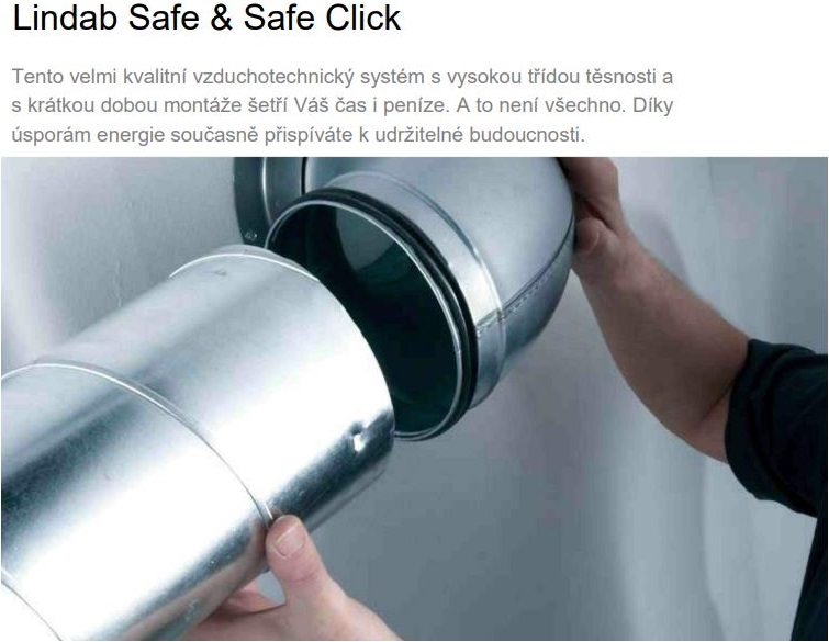 Lindab Safe: vzduchotechnický systém pro vyšší třídu těsnosti
